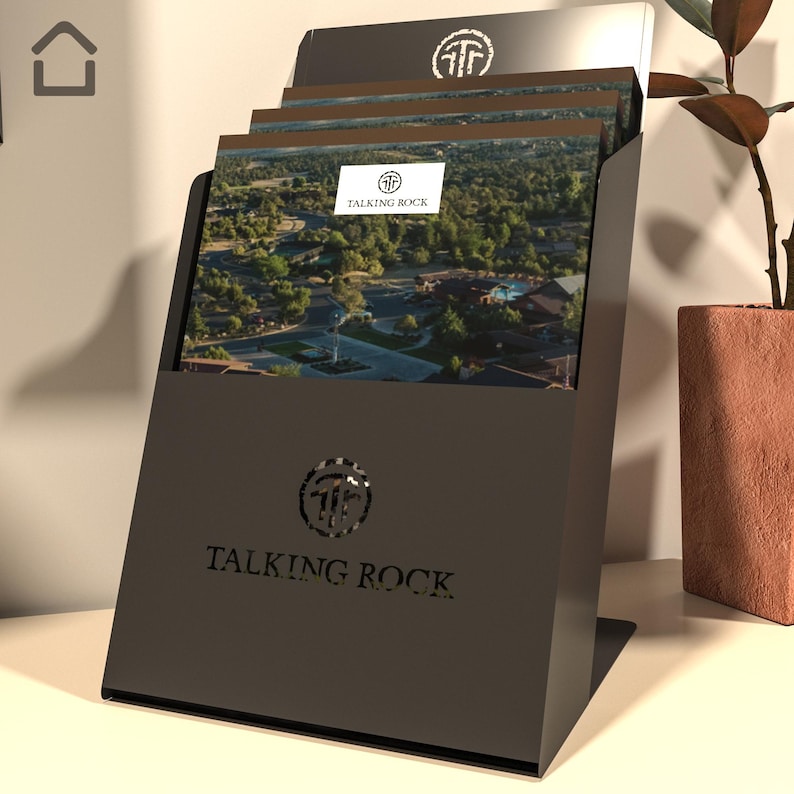 Custom Logo Handmade Metal Brochure Display Holder/black Color ...