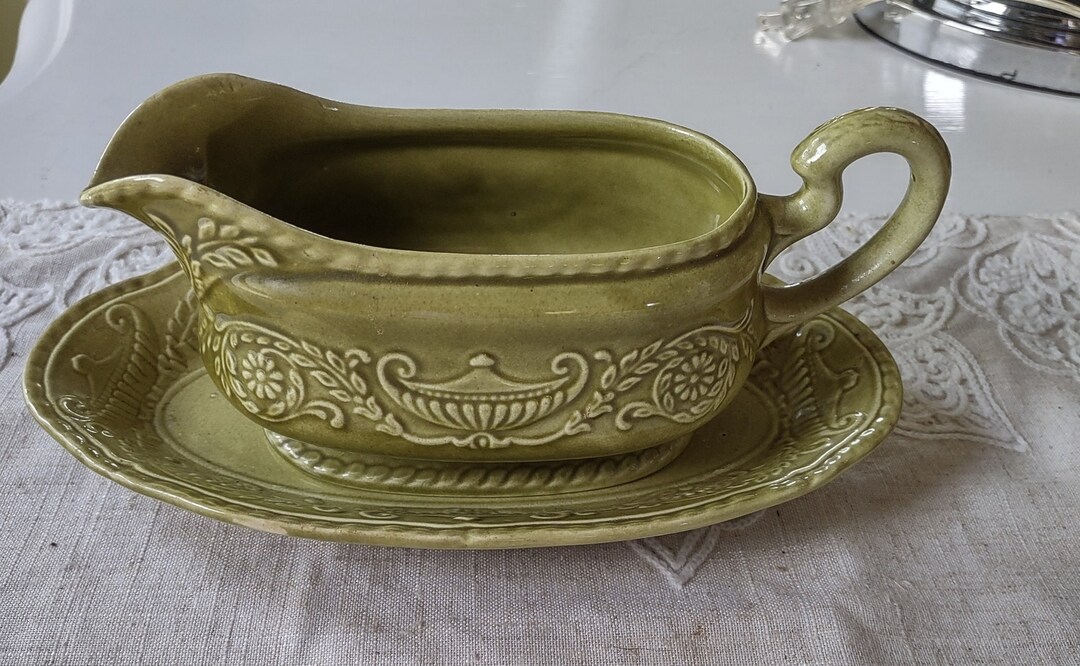 Regency Ironstone Canonsburg Pottery Gravy Boat Green - Etsy