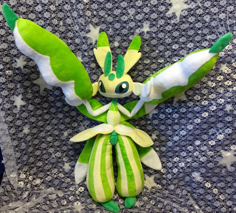 Pokemon Sun Moon inspired big shiny Lurantis plushie approx | Etsy