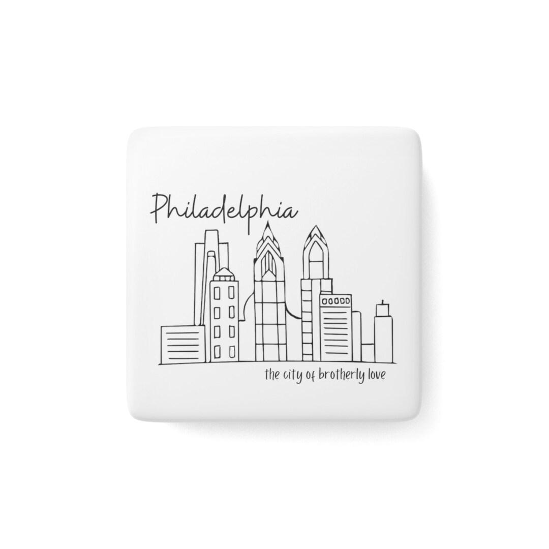 Charming Philadelphia Skyline Magnet - Unique Fridge Decor, Souvenir ...