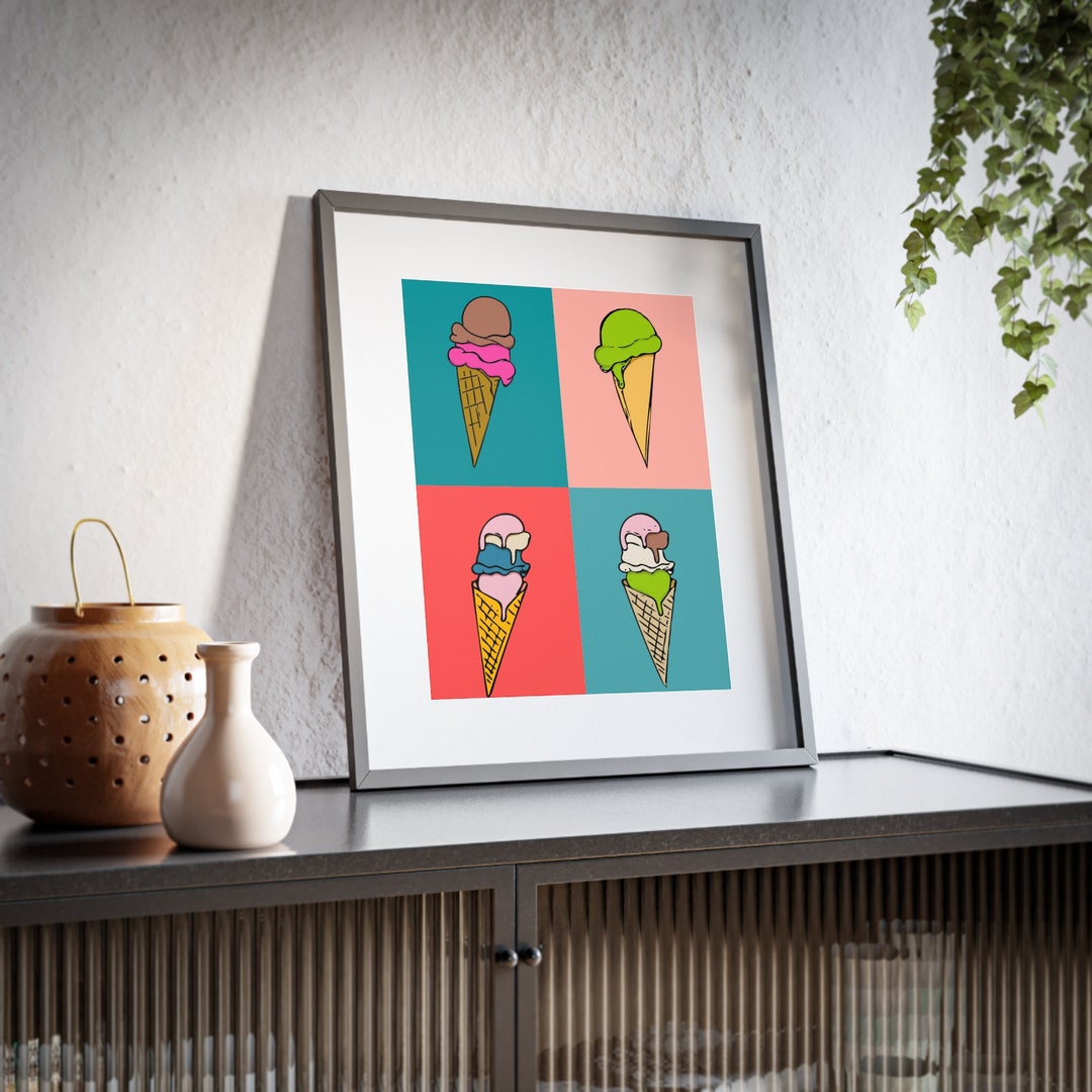 Ice Cream Pop Art, Ice Cream Cone Art, Ice Cream Poster, Ice Cream Art ...