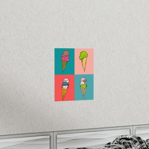 Ice Cream Pop Art, Ice Cream Cone Art, Ice Cream Poster, Ice Cream Art ...