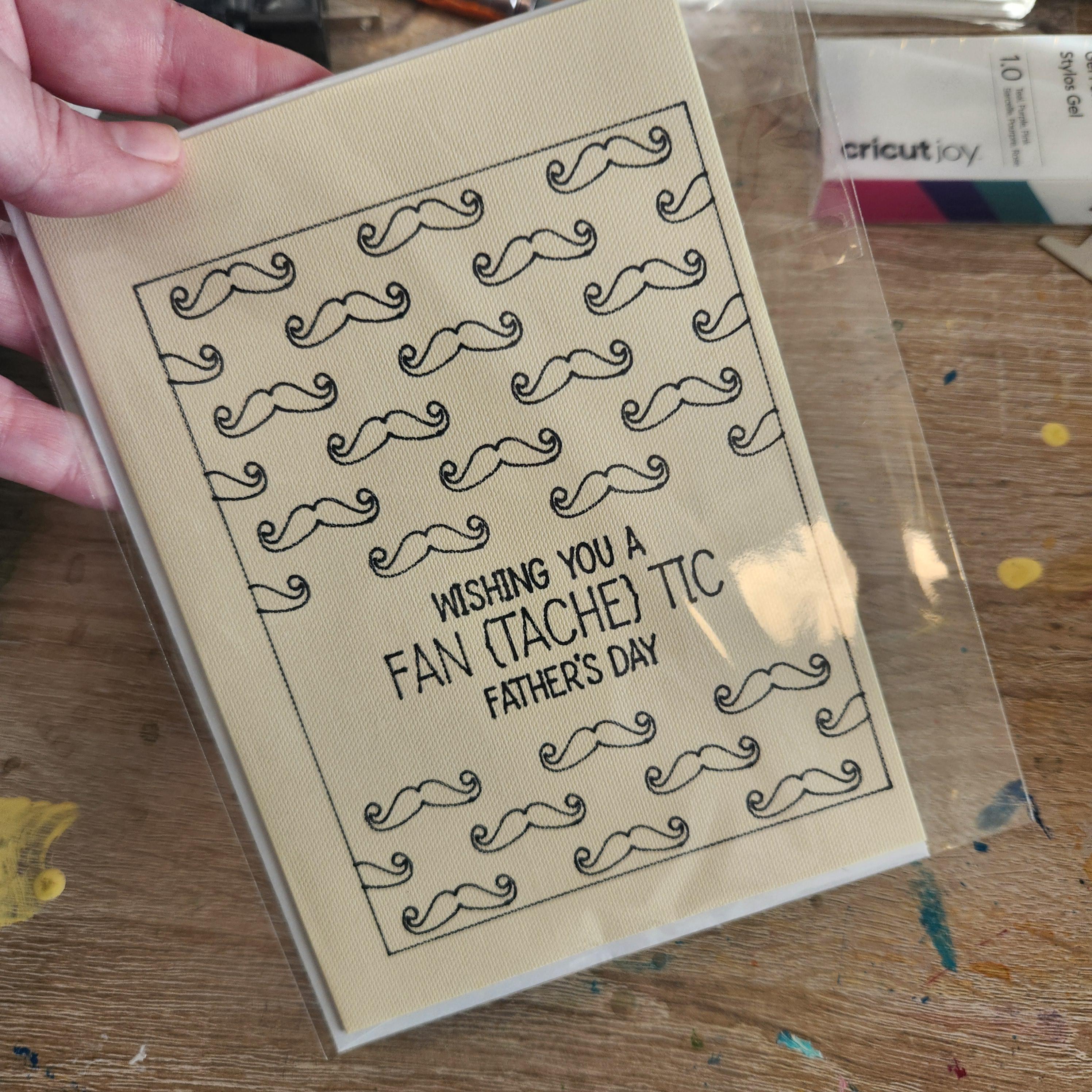 Funny Father's Day Card - Father's Day Handmade Card - Mustache - Etsy