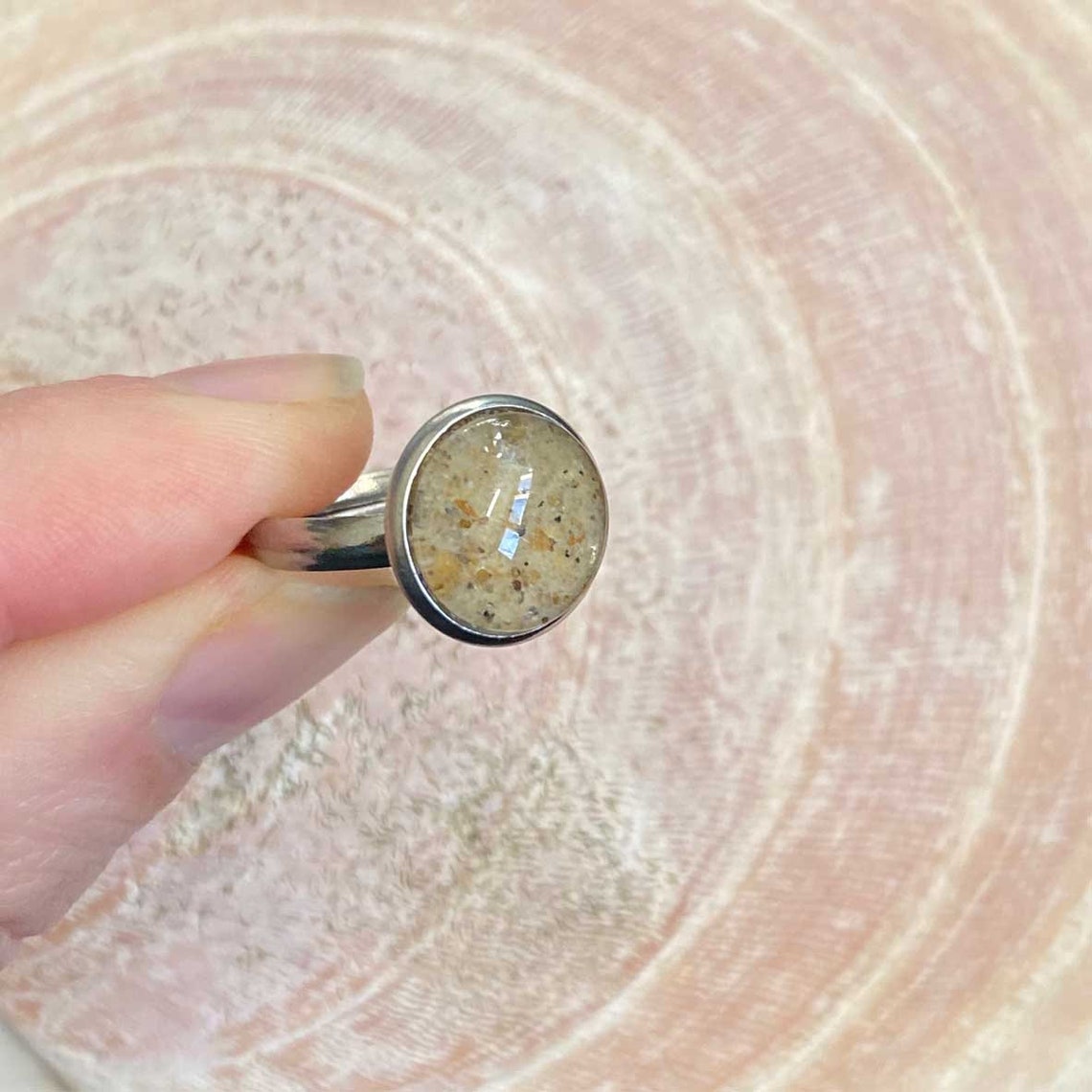 Real Beach Sand Ring, Stainless Steel Travel Keepsake - Etsy
