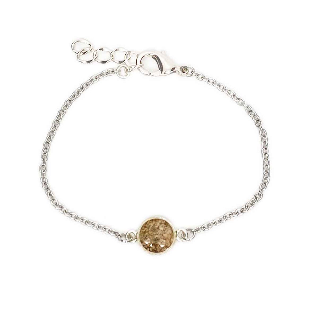Dainty Chain Sand Bracelet, Beach Sand Jewelry, Minimalist Silver ...
