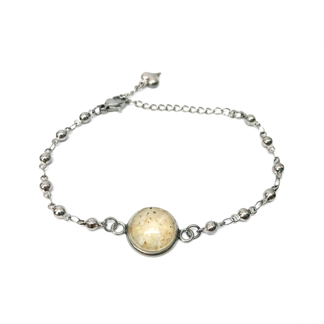 Beach Sand Chain Bracelet, Minimalist Travel Keepsake Gift, Beach Sand ...