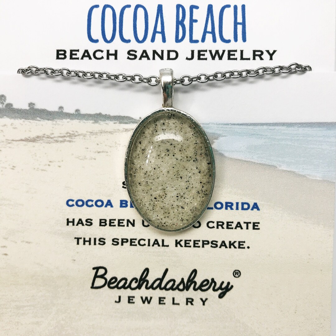 Cocoa Beach Florida Sand Jewelry • Space Coast Beach Sand Necklace Ring ...