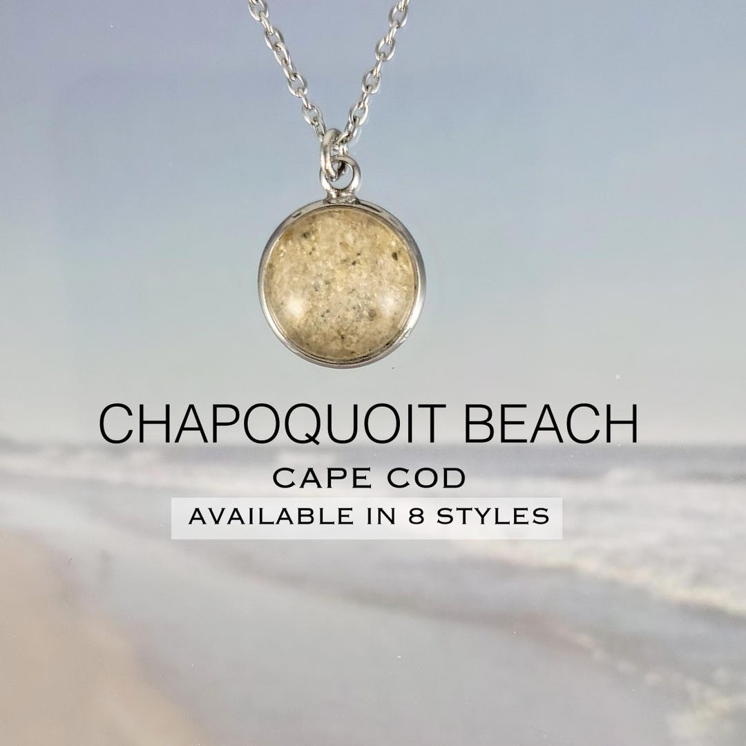 Chapoquoit Beach Sand Jewelry, Cape Cod MA Gift, Custom Necklaces Ring ...