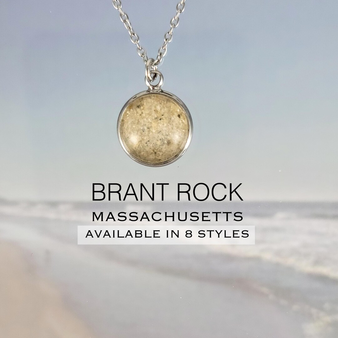 Brant Rock Beach Sand Jewelry, Gloucester MA Ocean Keepsake Necklace ...