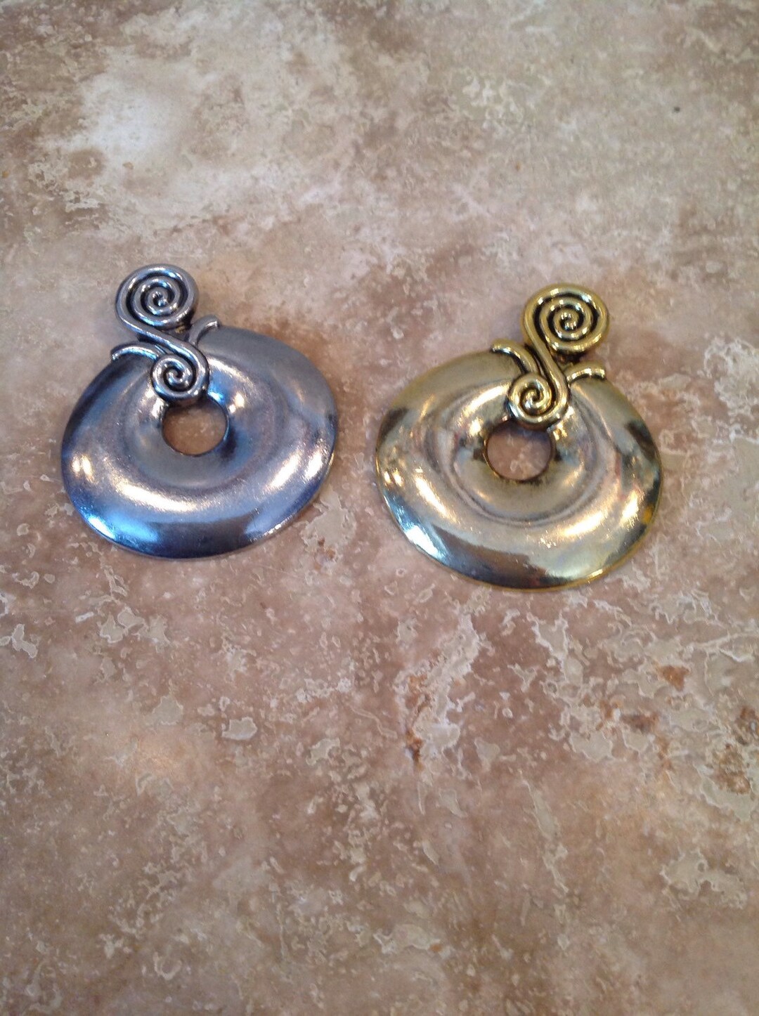 Circle Pendant With Hidden Bail, Free Shipping, Ships From Canada - Etsy