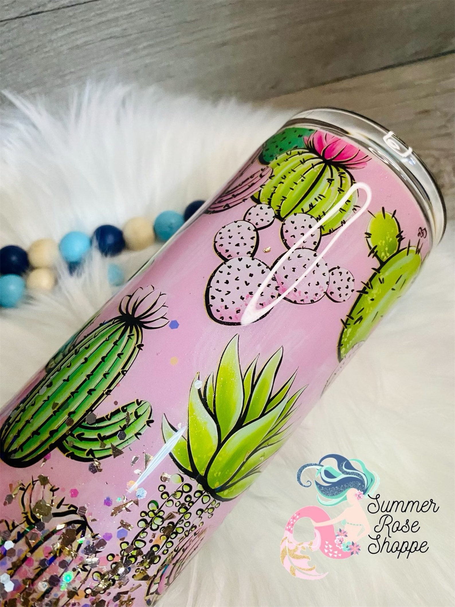 We Stick Together Pink Cactus Succulent Skinny Tumbler - Etsy