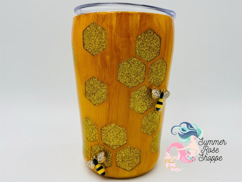 Honeycomb and Bumble Bee Tumbler Stainless Steel Tumbler - Etsy