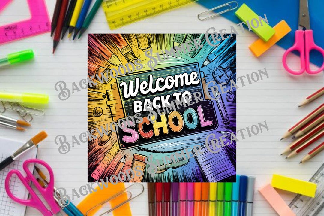 DIGITAL FILE Back to School Rainbow School Supplies - Classroom Teacher ...