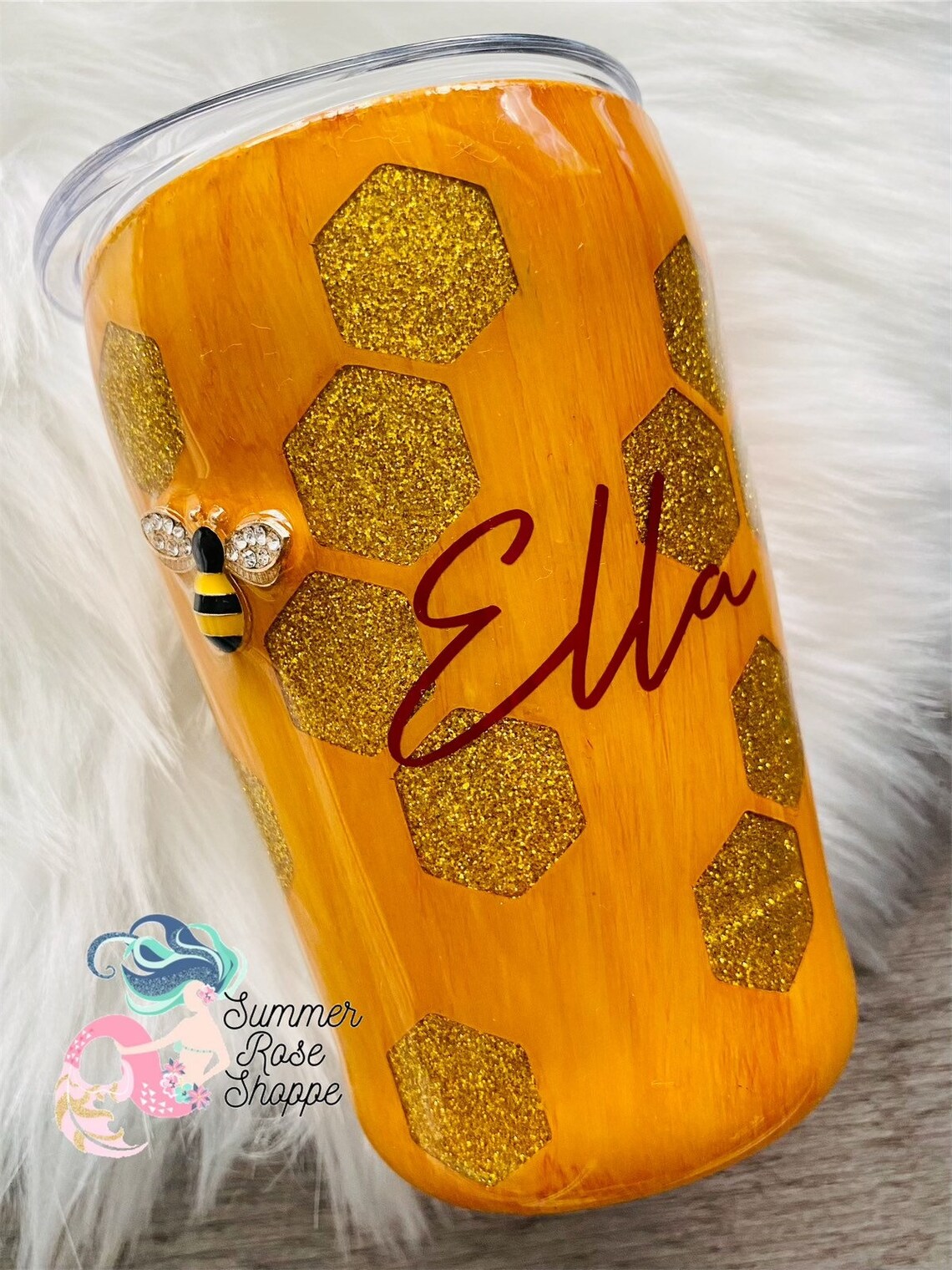 Honeycomb and Bumble Bee Tumbler Stainless Steel Tumbler - Etsy