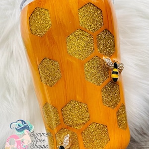Honeycomb and Bumble Bee Tumbler - Stainless Steel Tumbler - Kids ...