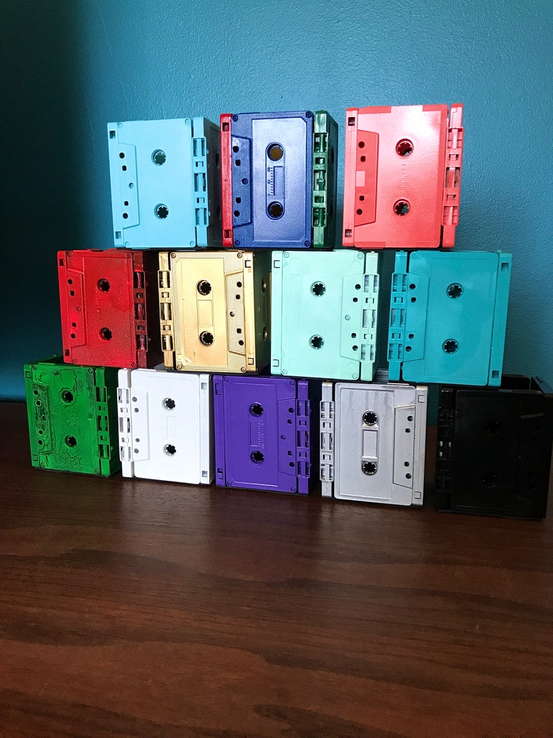 1980's Rubix Cube Inspired Retro Cassette Tape Pen Holder | Etsy