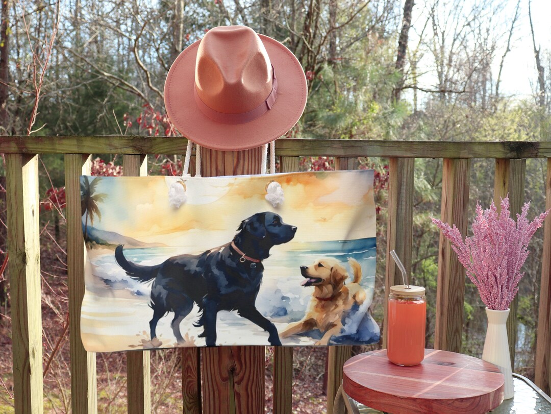 Weekender Bag, Dogs Playing, Beach, West Coast, Ocean, Vacation, Large ...