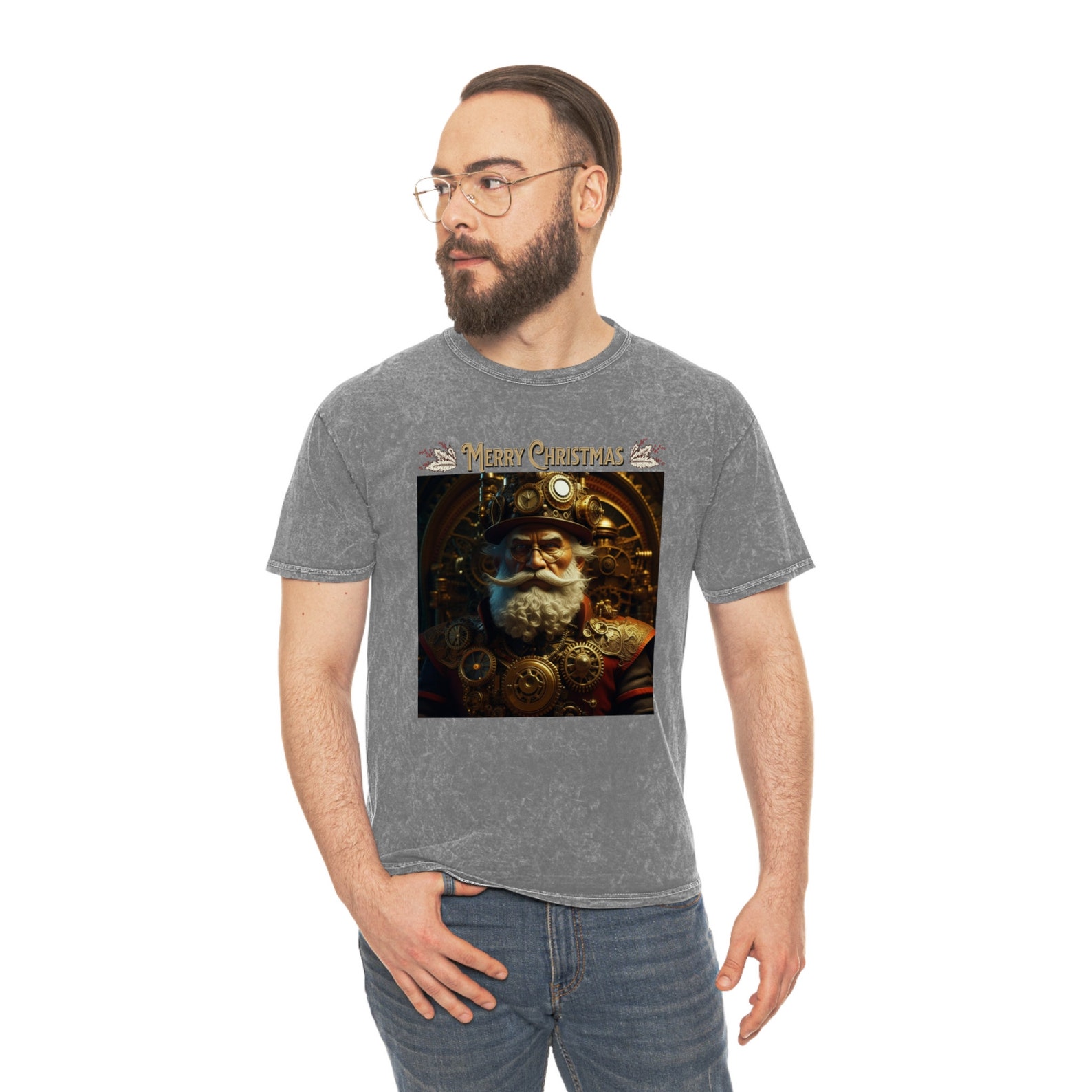 Steampunk Santa, Unisex Mineral Wash Tee Shirt - Etsy