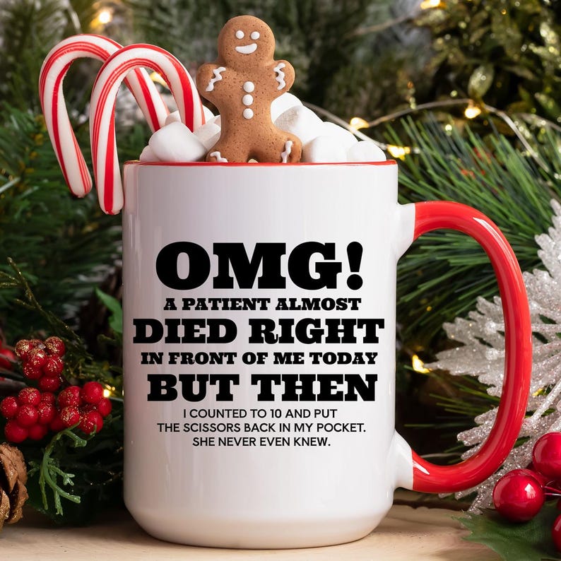 Funny Nurse Coffee Mug: "omg Patient Died" Medical Gift - Etsy