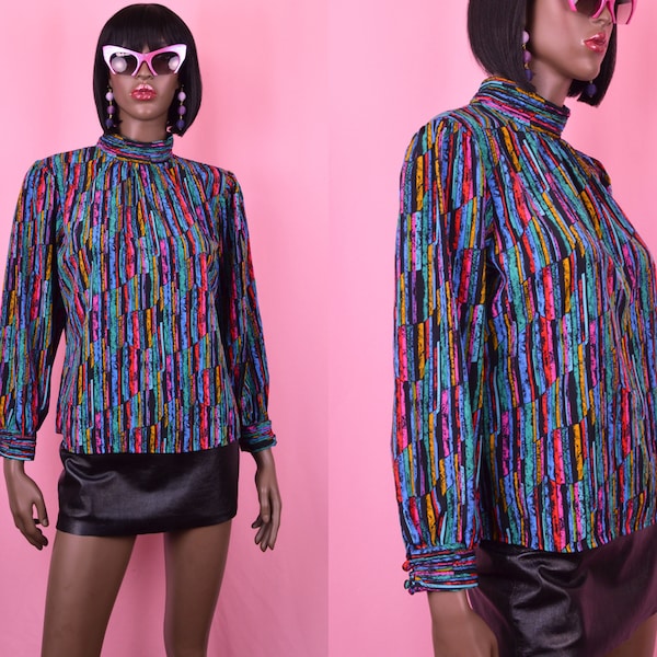 90s Colorblock Shirt - Etsy