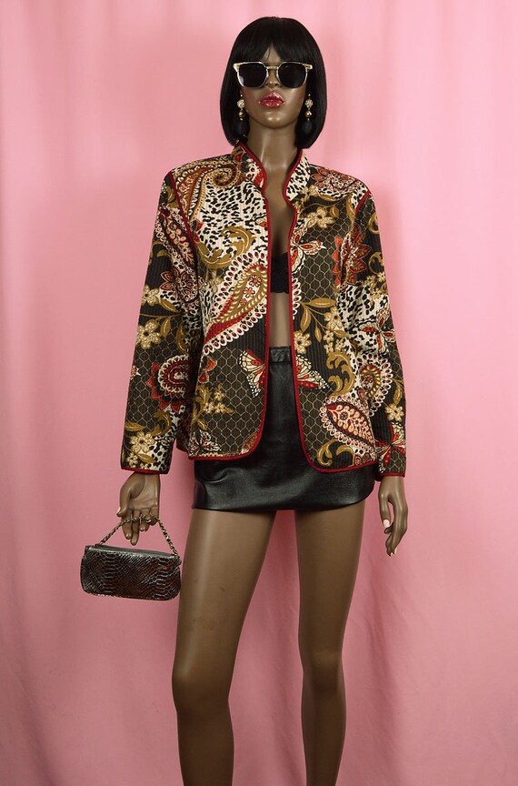 Chocolate Brown Jacket Paisley Jacket Patchwork Jacke… - Gem