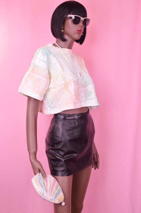 Pastel Color Top 90s Vintage Rainbow Color Tee Tropic… - Gem