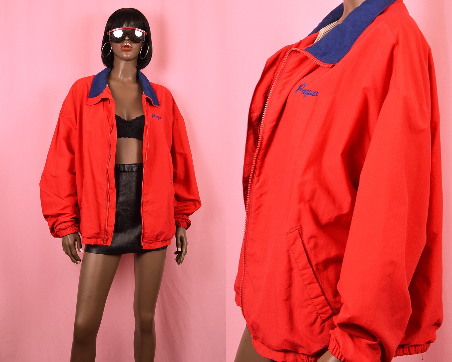 Red Windbreaker Jacket 90s Windbreaker Jacket Red Sporty Jacket 90s ...