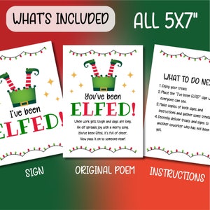 You've Been Elfed Printable Christmas Office Game, Elf Basket ...