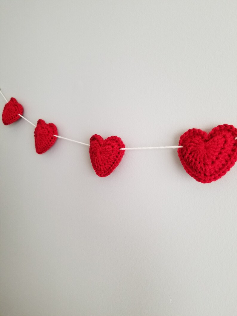 Valentine's Day Decor Red Heart Garland Hearts Decor - Etsy