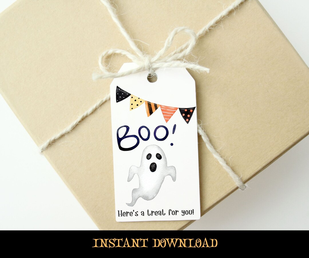 Halloween Treat Tag, Boo Party Favor Tags, Halloween Party, Boo Kit ...