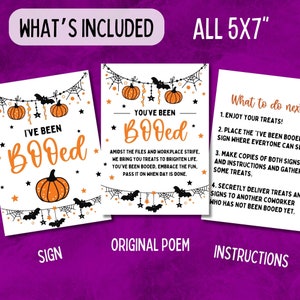 You've Been Booed Printable Office Game, Boo Basket, Halloween Boo Kit ...