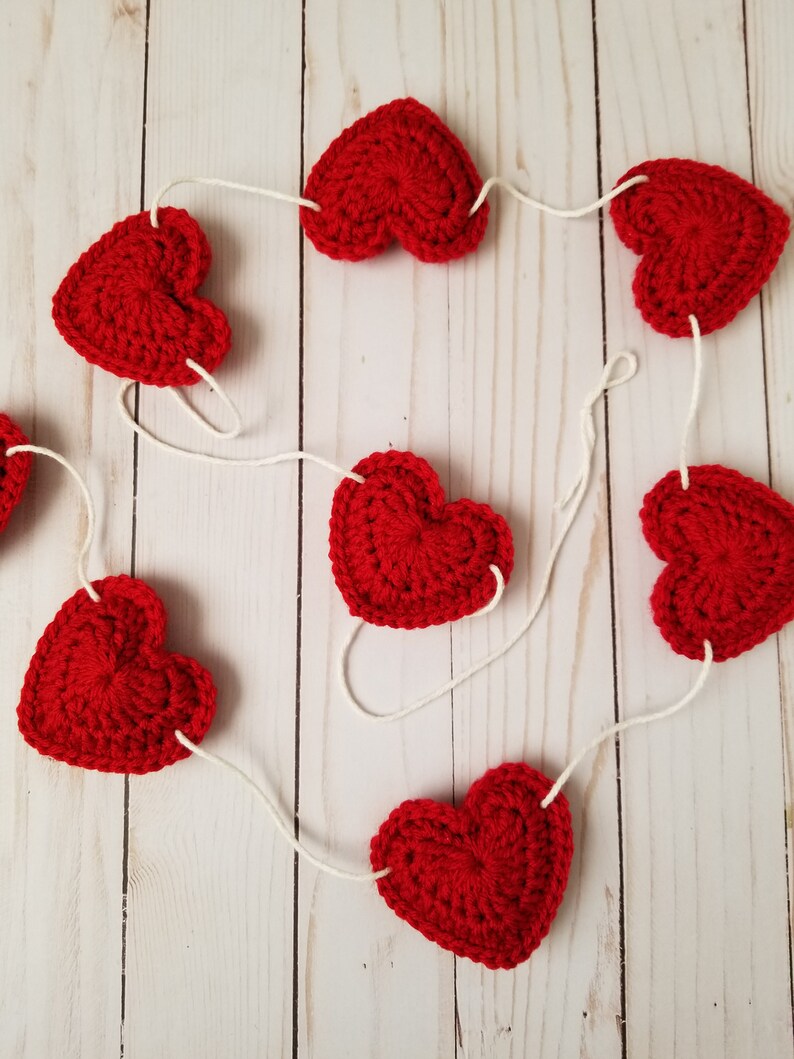 Valentine's Day Decor Red Heart Garland Hearts Decor - Etsy