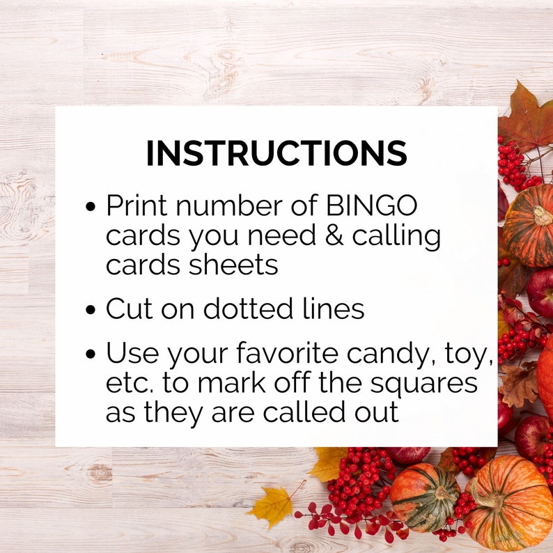 Thanksgiving Bingo Printable, Thanksgiving Party Game, 30 Fall Bingo ...