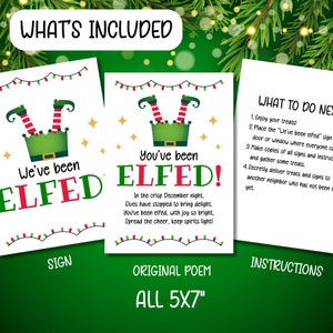 You've Been Elfed Printable, Elf Basket, Christmas Elf Kit ...