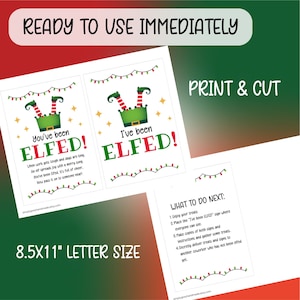 You've Been Elfed Printable Christmas Office Game, Elf Basket ...