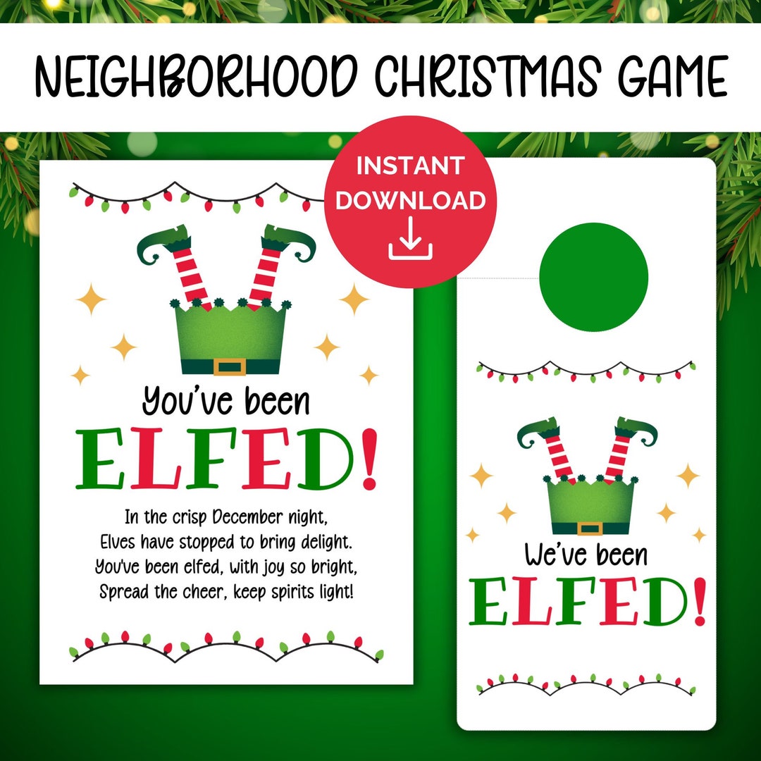 You've Been Elfed Printable, Elf Basket, Christmas Elf Kit ...