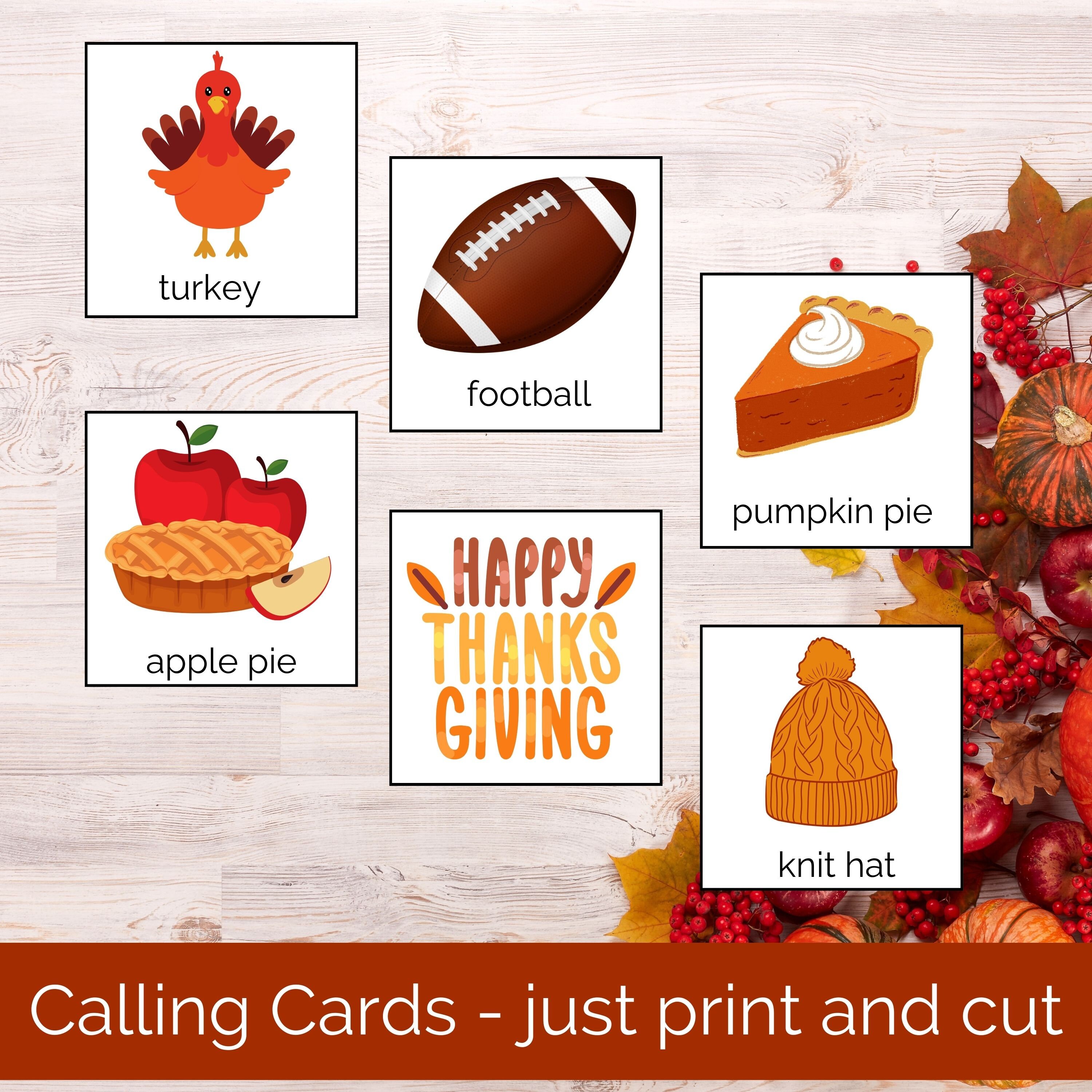 Thanksgiving Bingo Printable, Thanksgiving Party Game, 30 Fall Bingo ...