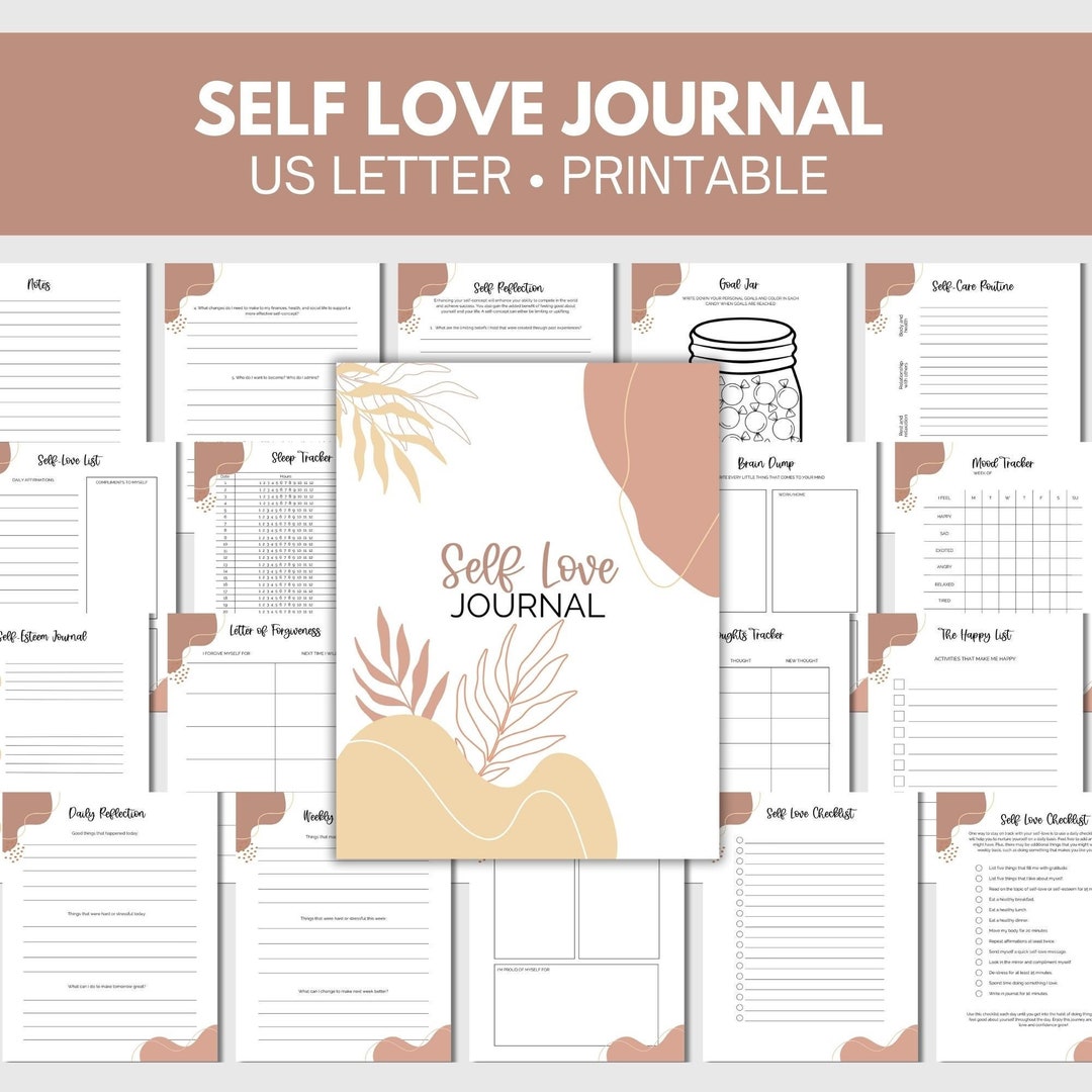 Self Love Journal Printable, Self Care Planner, Gratitude Journal ...