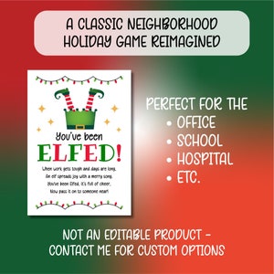 You've Been Elfed Printable Christmas Office Game, Elf Basket ...