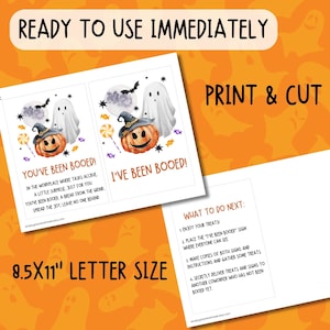 You've Been Booed Printable Office Game, Boo Basket, Halloween Boo Kit ...