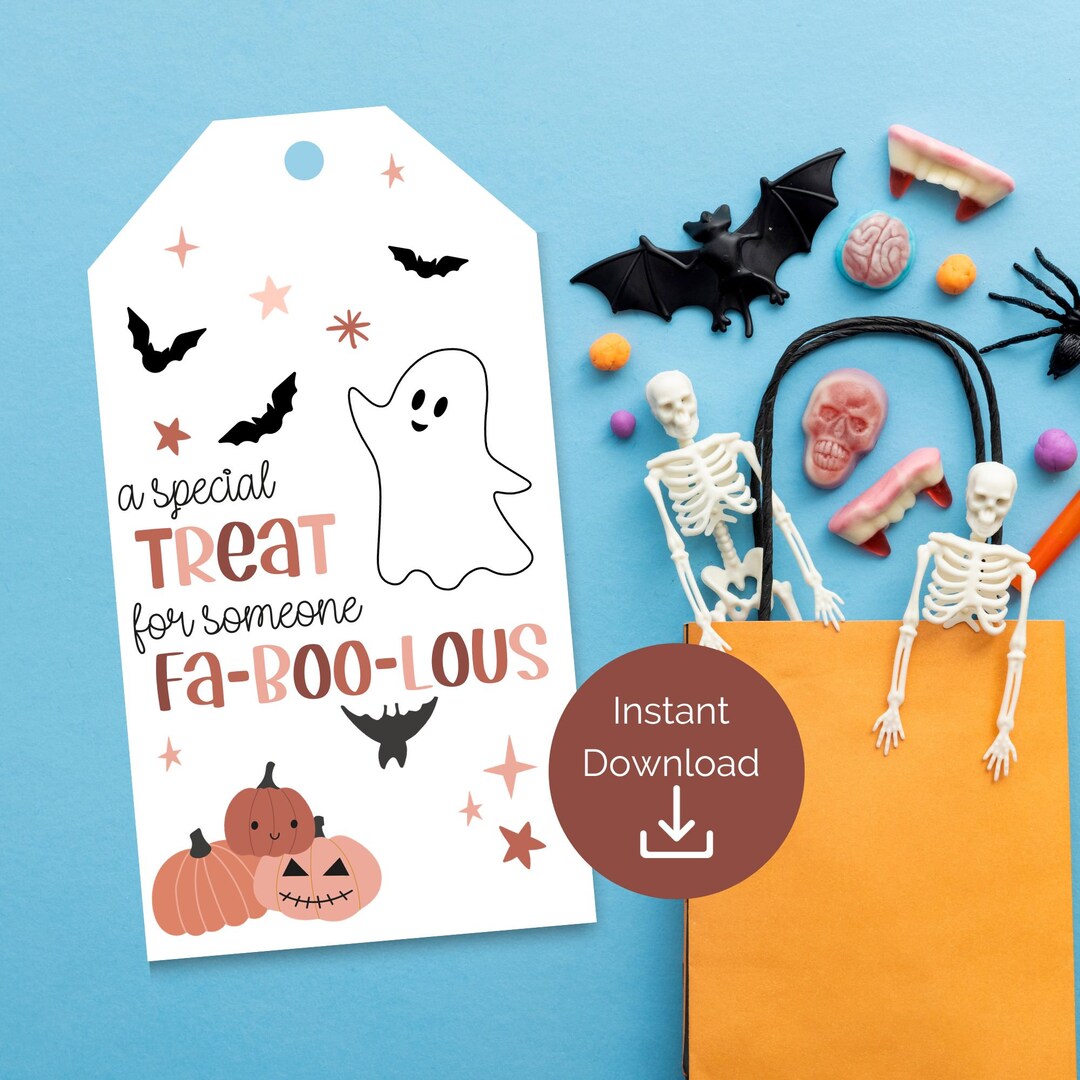 Halloween Favor Tags, Boo Gift Tags, Trick or Treat Favor Tags, Treat ...