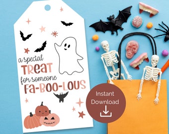 Halloween Favor Tags, Trick or Treat Favor Tags, Treat Bags, Printable ...