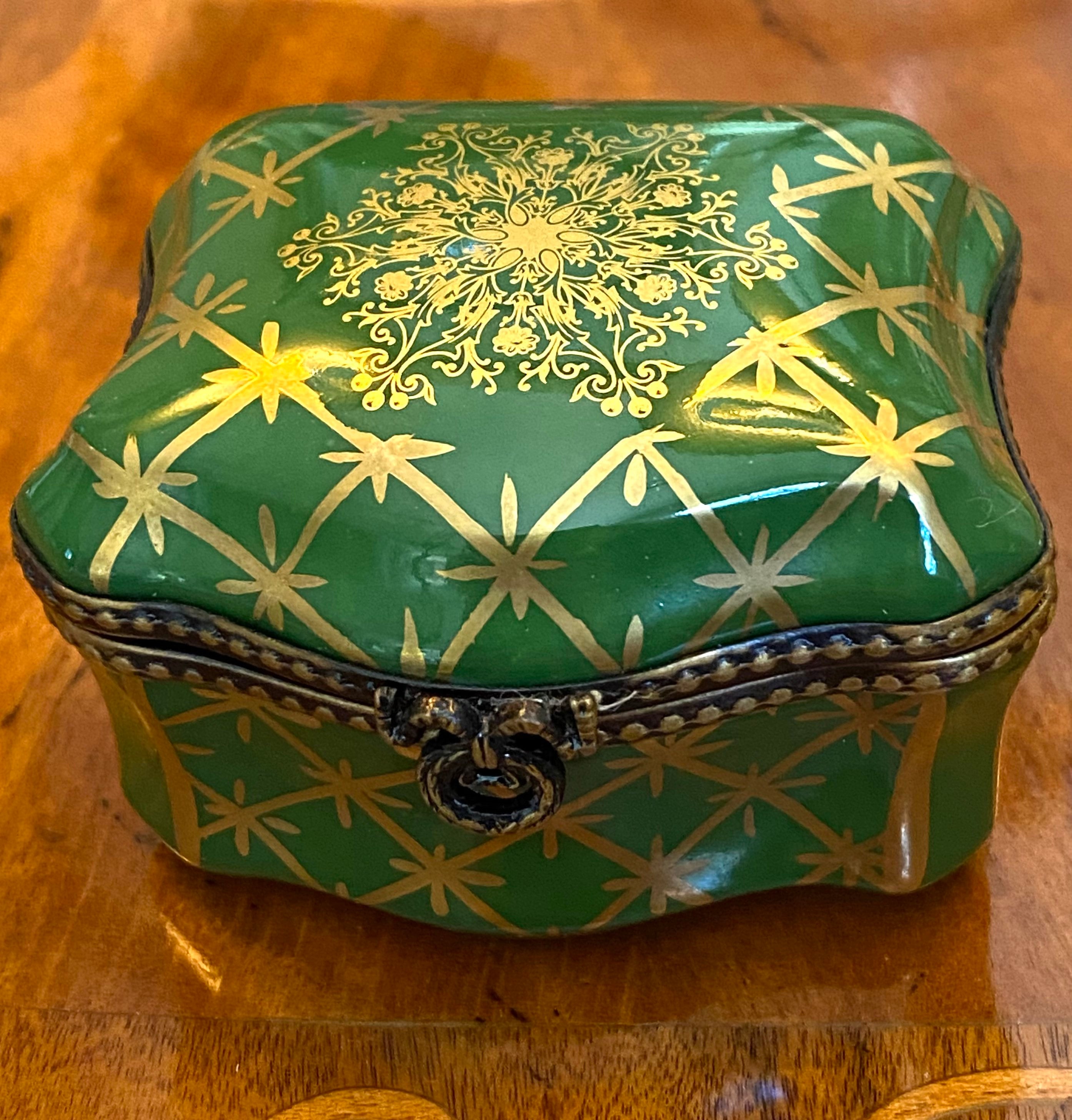 Emerald Green Limoges Box…vintage…mint - Etsy