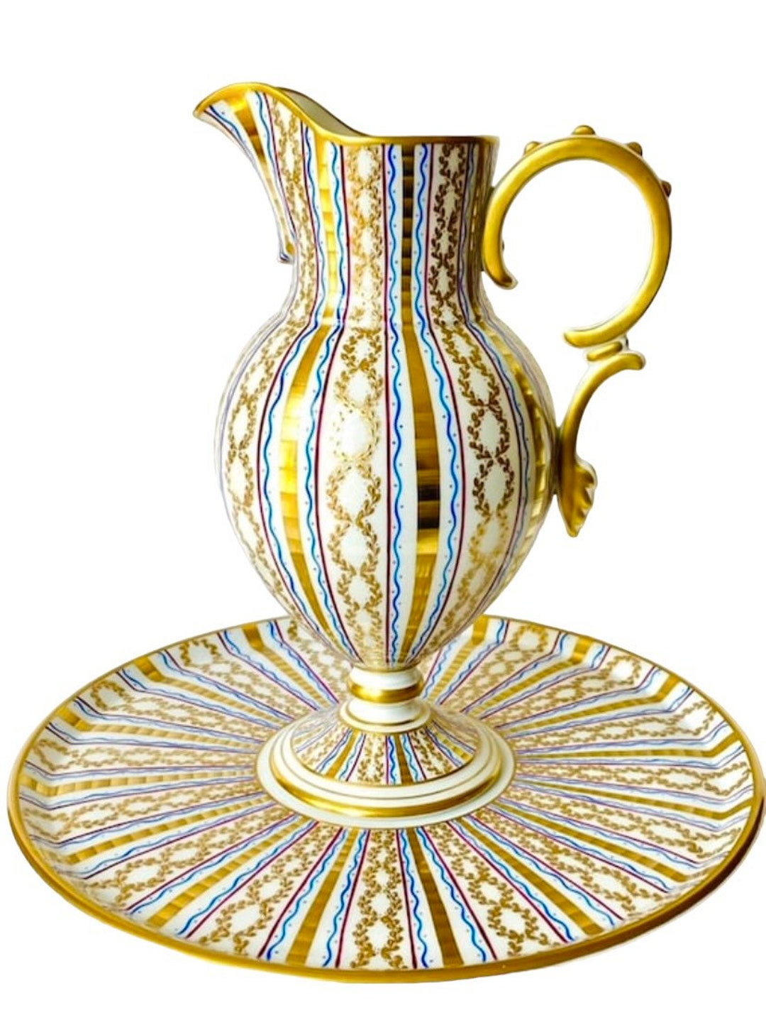 Exquisite Vintage Le Tallec Limoges Juice Pitcher With Tray Grignan ...