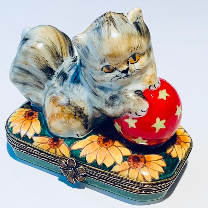 Limoges Cat - Etsy