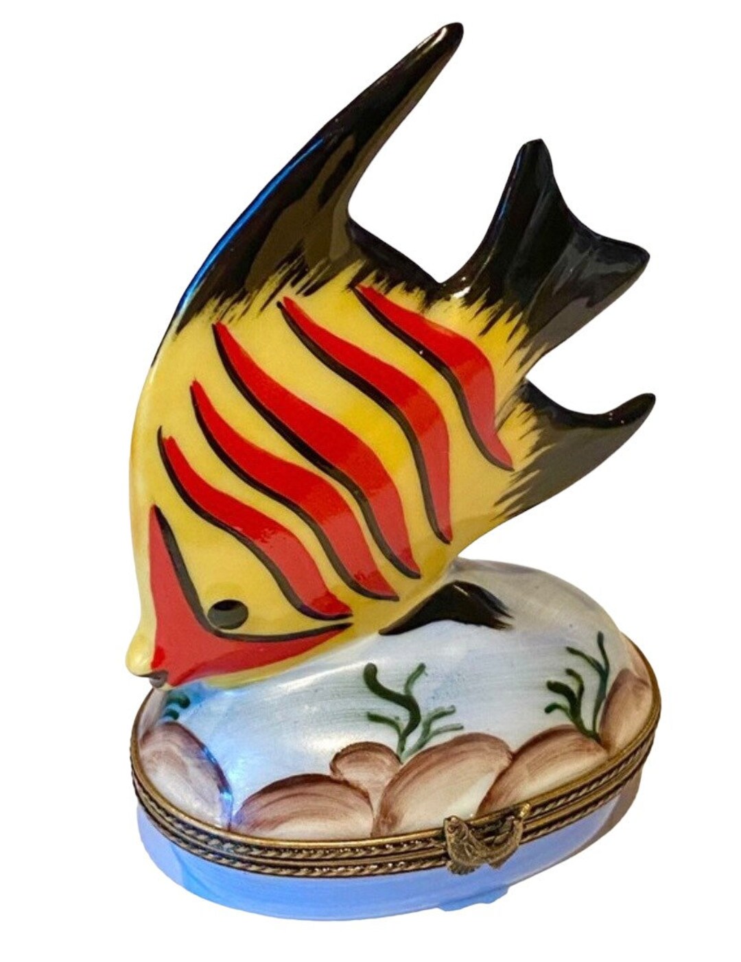 Limoges Box…tropical Fish Large Yellow and Red…retired…mint - Etsy