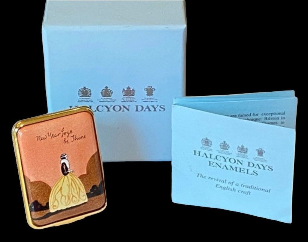 Halcyon Days Box...“new Year Joys Be Thine”...never Used...mint - Etsy
