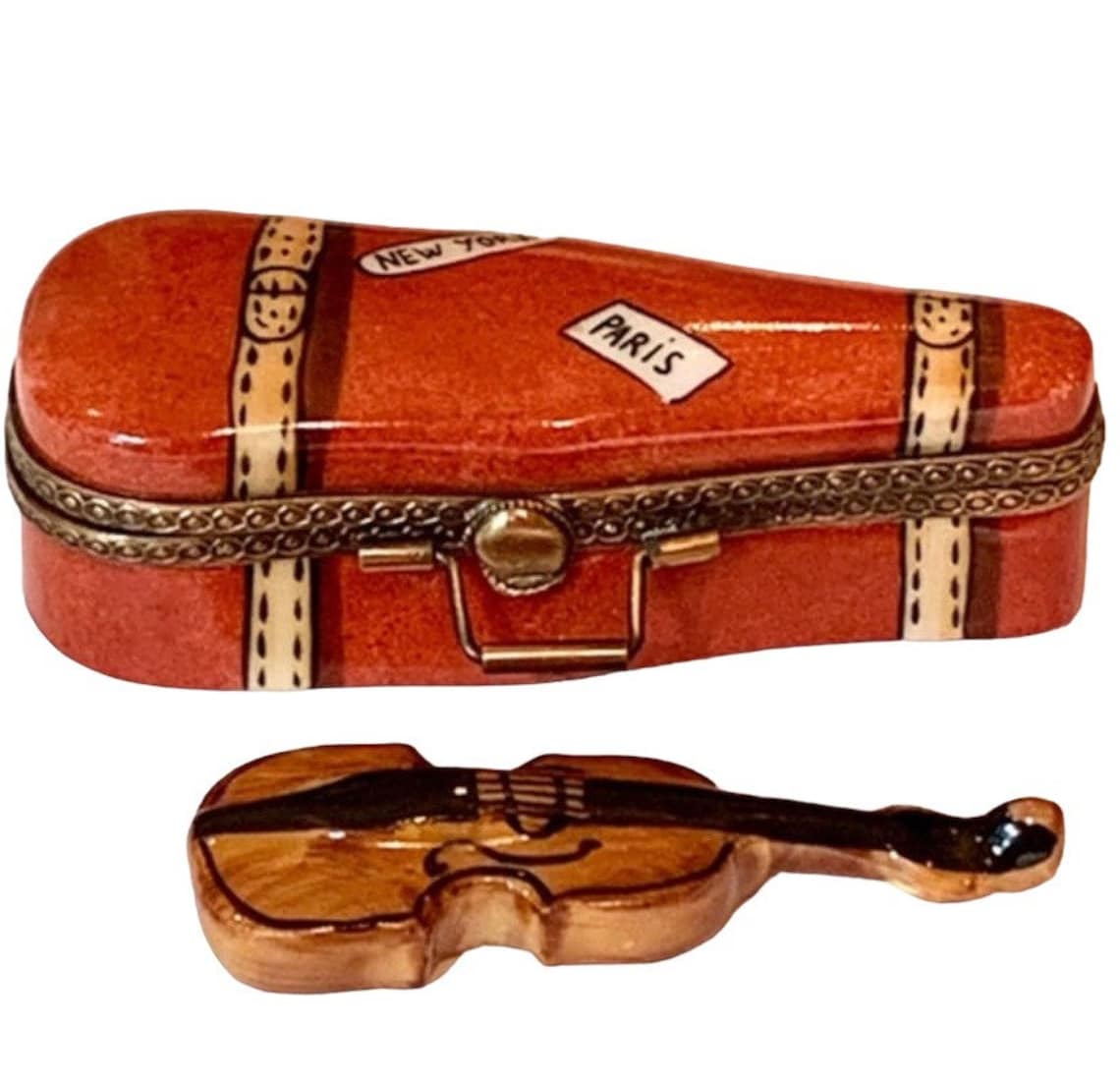 Vintage Limoges Box Violin With Violin Caseretired...mint - Etsy