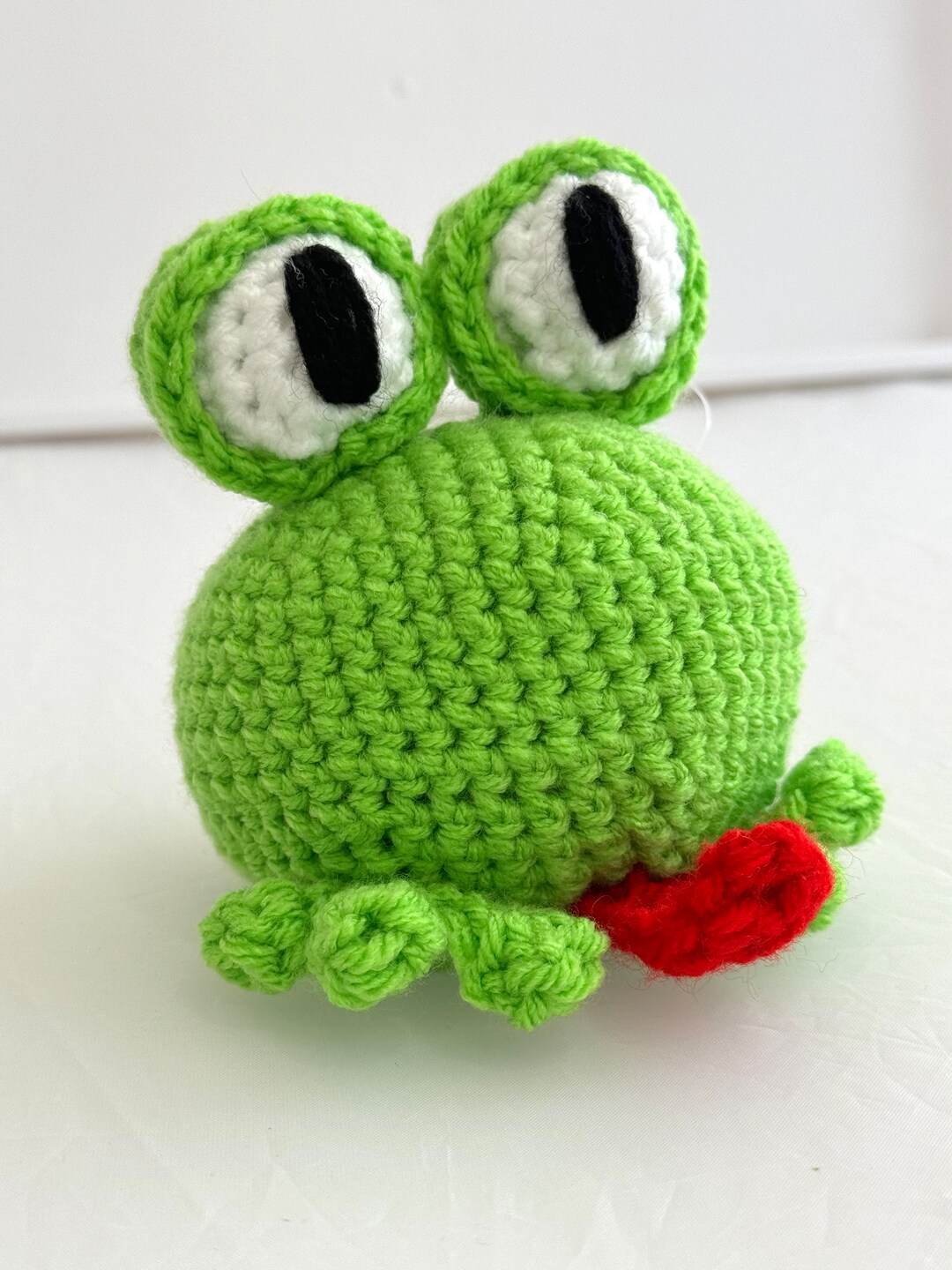 Cheeky Crochet Frog, Froggy Decor, Collection Piece, Pin Cushion, Stuff ...