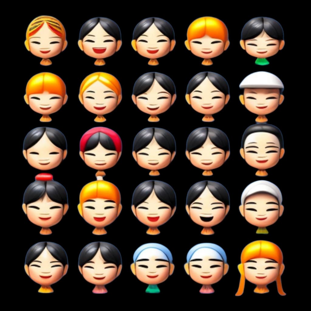 Asian Face Emotes, Asian American Emotes, Clip Art, Happy Faces, People ...